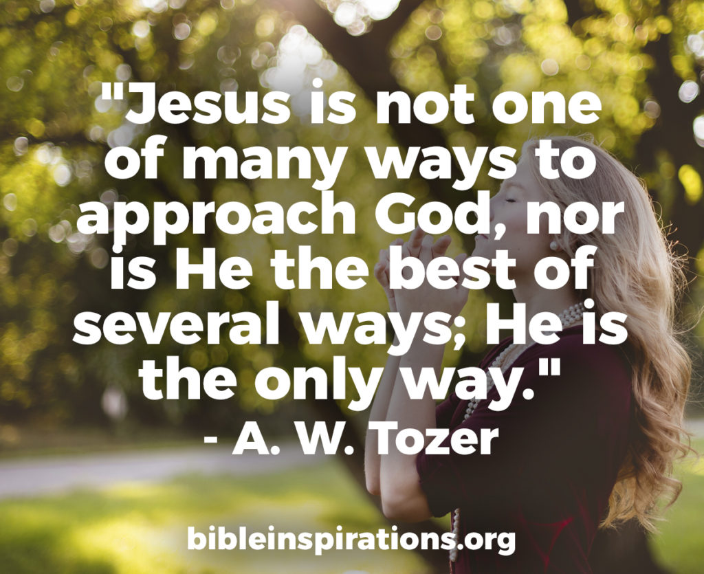 “Jesus is Not One of Many Ways To Approach God, Nor is He the Best of ...